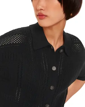 Whistles Crochet Knit Shirt