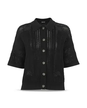 Whistles Crochet Knit Shirt