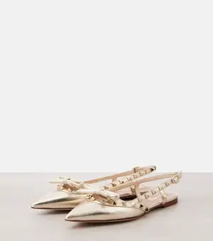 Valentino Garavani Rockstud Slingback Flats