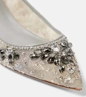 Rene Caovilla Embellished Ballet Flats