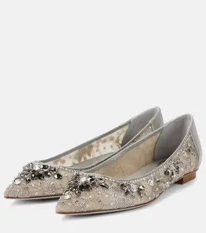 Rene Caovilla Embellished Ballet Flats