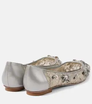 Rene Caovilla Embellished Ballet Flats