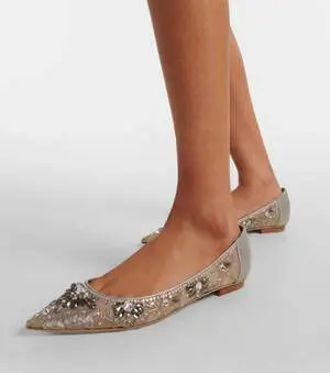 Rene Caovilla Embellished Ballet Flats