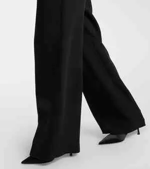 Valentino Garavani Cady Couture Wide-leg Pants - Black