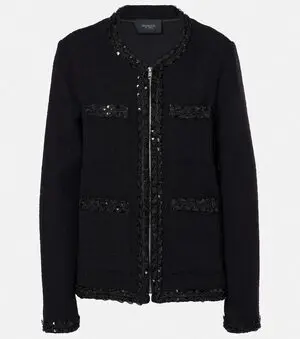 Giambattista Valli Sequined Wool-blend Jacket