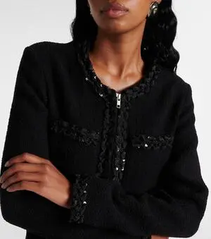 Giambattista Valli Sequined Wool-blend Jacket