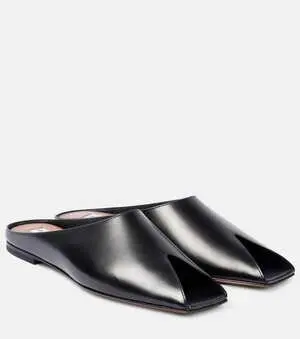 Alaïa Spike Leather Mules - Black