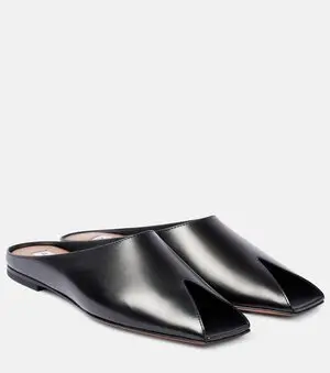 Alaïa Spike Leather Mules - Black