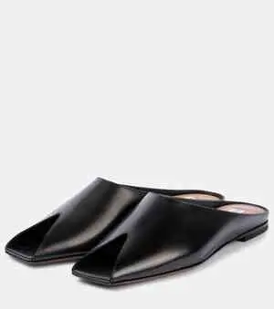 Alaïa Spike Leather Mules - Black