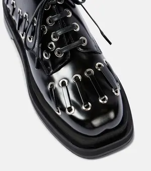 Simone Rocha Heart Toe Leather Platform Brogues