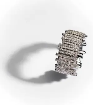 SUZANNE KALAN 18kt White Gold Diamond Ring - Silver