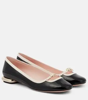 ROGER VIVIER Viv' Podium Ballet Flats - Black