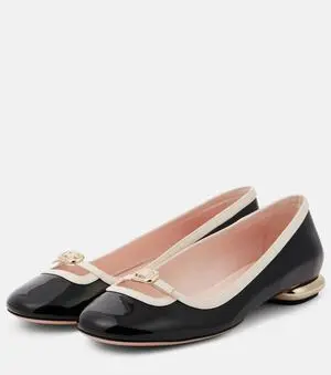 ROGER VIVIER Viv' Podium Ballet Flats - Black