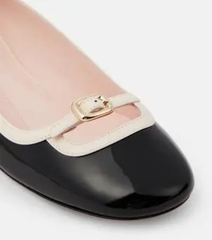 ROGER VIVIER Viv' Podium Ballet Flats - Black