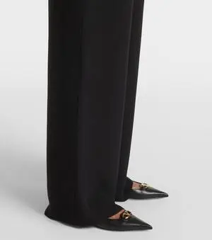 Valentino Garavani Cady Couture High-rise Wide-leg Pants - Black
