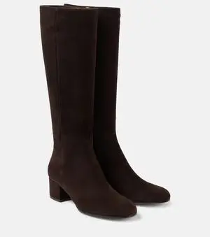 GIANVITO ROSSI 45 Suede Knee-high Boots - Brown