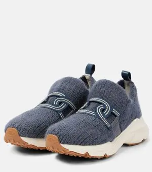 TOD'S Kate Knitted Sneakers Grigio Brooklyn - Blue