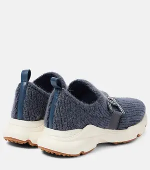 TOD'S Kate Knitted Sneakers - Blue