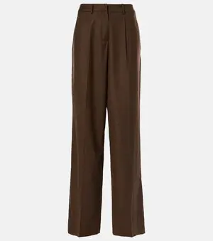 Magda Butrym Wool Wide-leg Pants - Brown