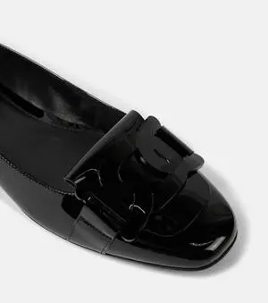 TOD'S Kate Patent Leather Ballerinas - Black