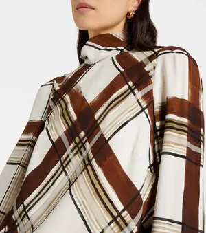 Dries Van Noten Checked Viscose Blouse