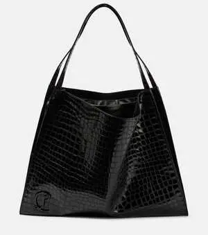 CHRISTIAN LOUBOUTIN Le 54 Croc-effect Leather Shoulder Bag