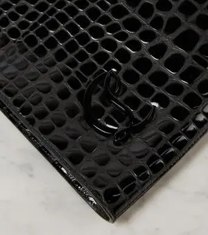 CHRISTIAN LOUBOUTIN Le 54 Croc-effect Leather Shoulder Bag