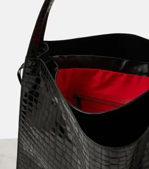 CHRISTIAN LOUBOUTIN Le 54 Croc-effect Leather Shoulder Bag