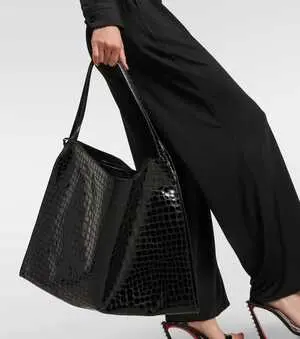 CHRISTIAN LOUBOUTIN Le 54 Croc-effect Leather Shoulder Bag
