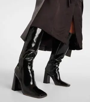 GIANVITO ROSSI Patent Leather Knee-high Boots