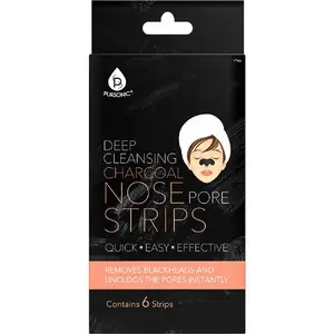PURSONIC 6 Pack Deep Cleansing Charcoal Nose Pore Strip - Black