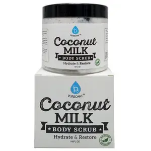 PURSONIC 100% Natural Coconut Milk Body Scrub 14oz