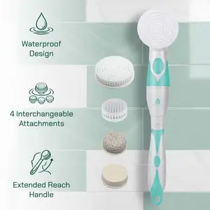 PURSONIC Face & Body Brush With Extended Handle