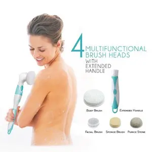 PURSONIC Face & Body Brush With Extended Handle
