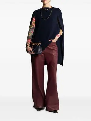 Etro Ribbed Cashmere Cape Top