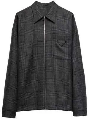 Prada Zip-fastening Wool Shirt