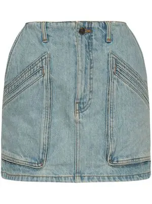 Amiri Cargo Denim Skirt - Blue
