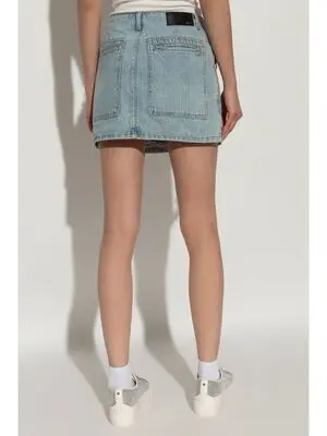 Amiri Cargo Denim Skirt