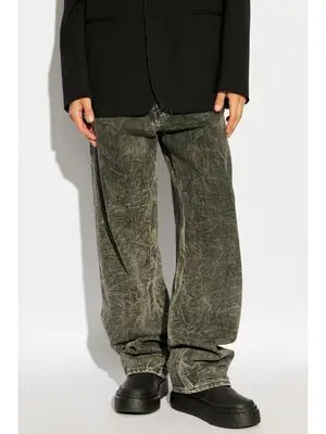MAISON MARGIELA Crinkled Straight Leg Jeans