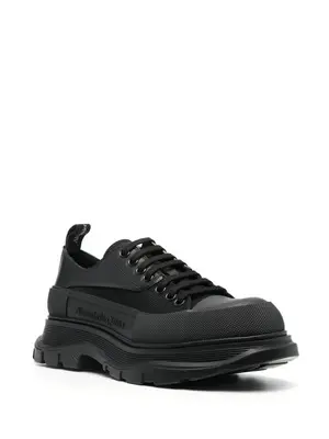 Alexander McQueen Lace-up Panelled Sneakers - Black