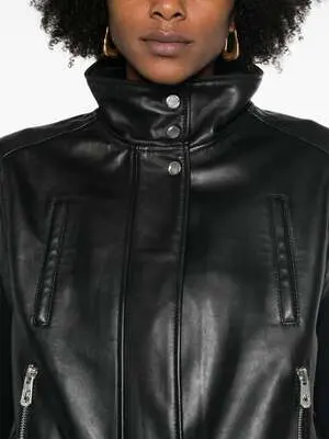 Pinko Leather Biker Gilet