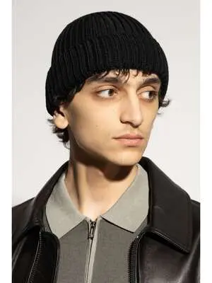 Emporio Armani Logo-patch Knitted Beanie