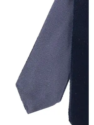 Giorgio Armani Velvet-effect Tie - Blue