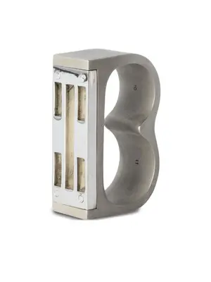 PARTS OF FOUR Plate Double Ring - Silver