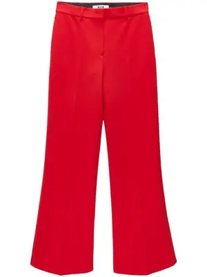 MSGM High-waisted Tailored Trousers - Red
