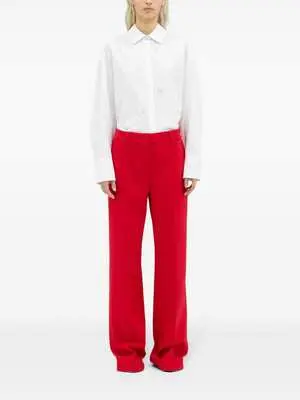 MSGM High-waisted Tailored Trousers - Red