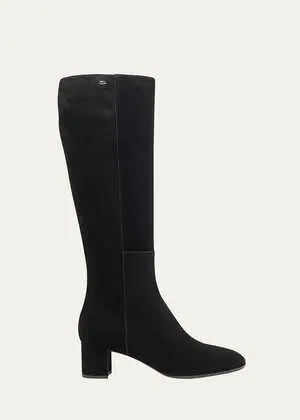 Santoni Suede Knee Boots