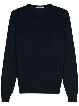 FILERIA Fine-knit Cotton Jumper - Blue