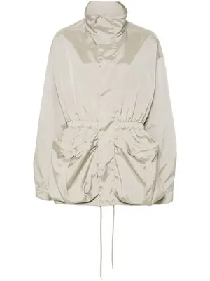 Wardrobe.NYC Drawstring Zip-up Parka - Neutrals