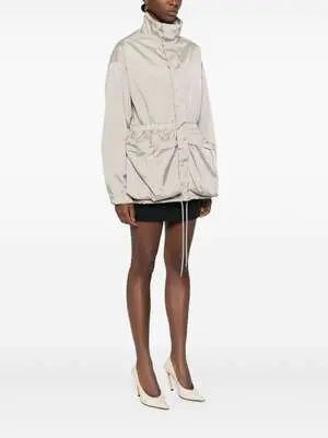 Wardrobe.NYC Drawstring Zip-up Parka - Neutrals